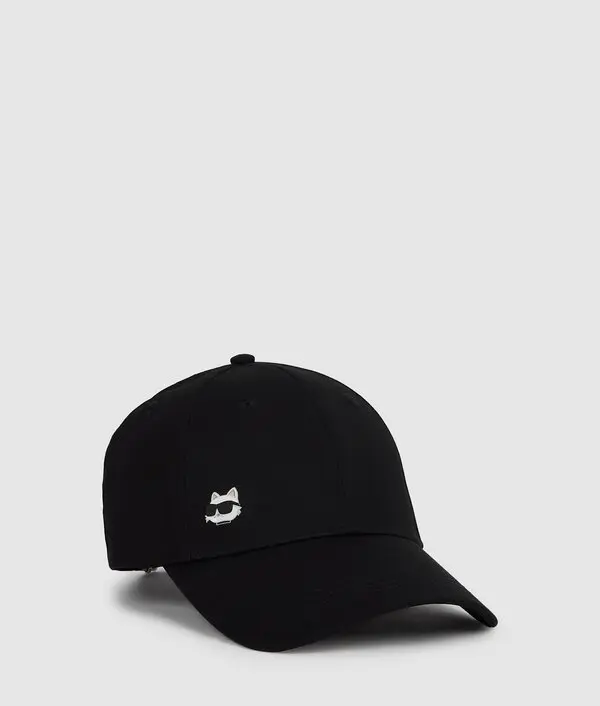 Karl Lagerfeld Ikon Choupette Pin Baseball Cap - Black