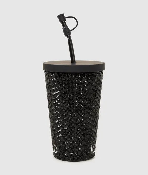 Karl Lagerfeld Ikon Rhinestone To-go Cup - Black