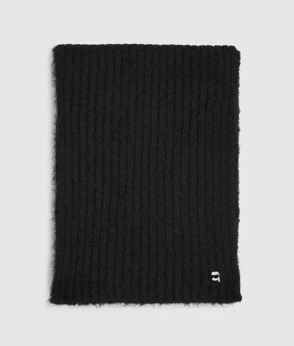 Karl Lagerfeld Ikon Knit Scarf - Black