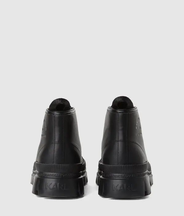 Karl Lagerfeld Leather Lace-up Ankle Boots