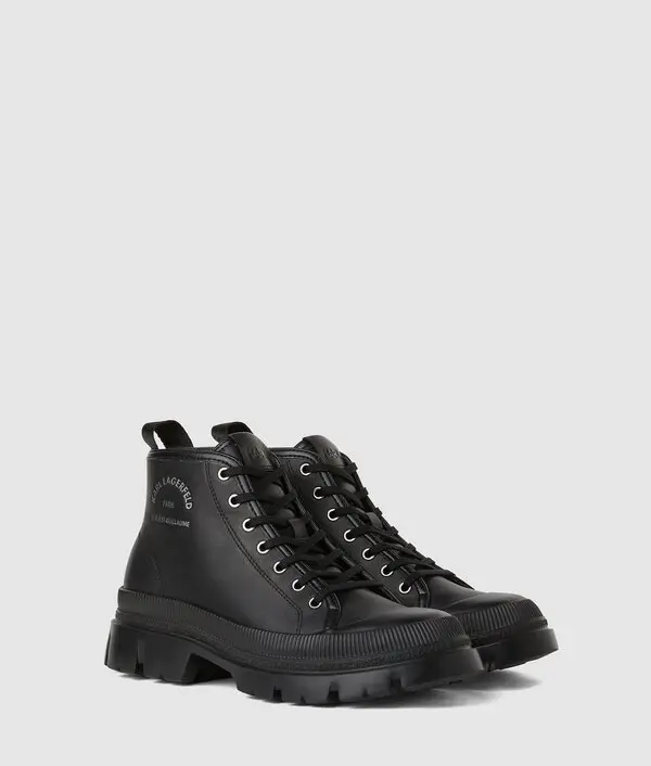 Karl Lagerfeld Leather Lace-up Ankle Boots