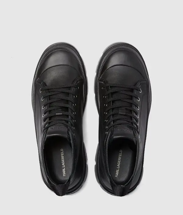 Karl Lagerfeld Leather Lace-up Ankle Boots