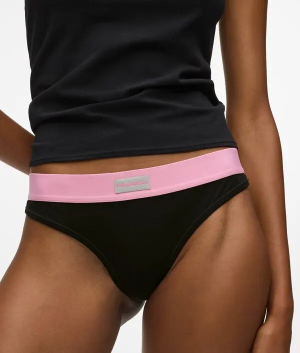 Karl Lagerfeld Logo Tab Thong – 7 Pack - Multicolor-band