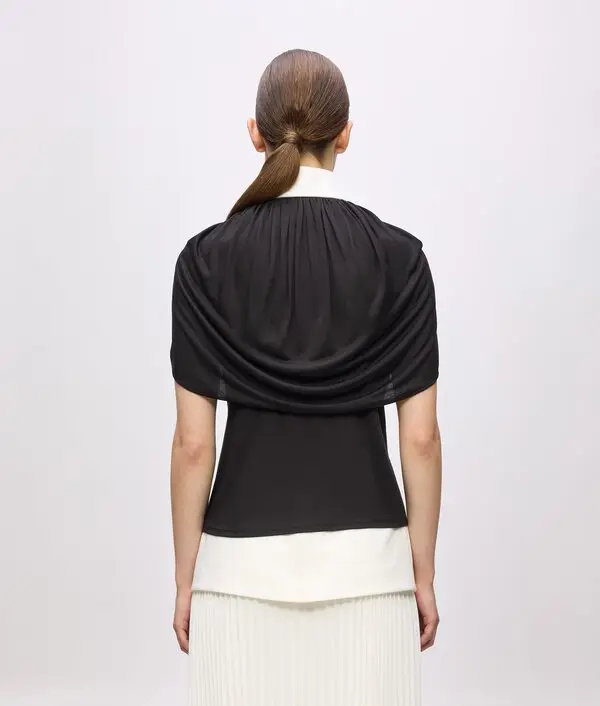 Karl Lagerfeld Cape Top With Pointed Collar