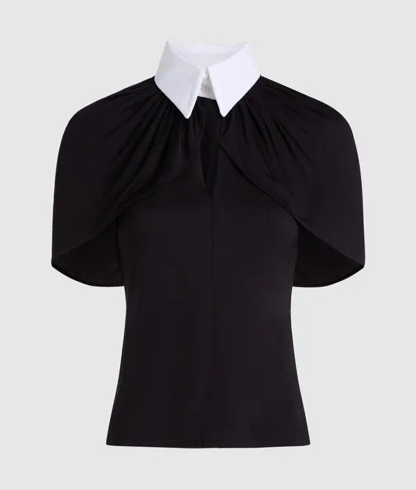 Karl Lagerfeld Cape Top With Pointed Collar