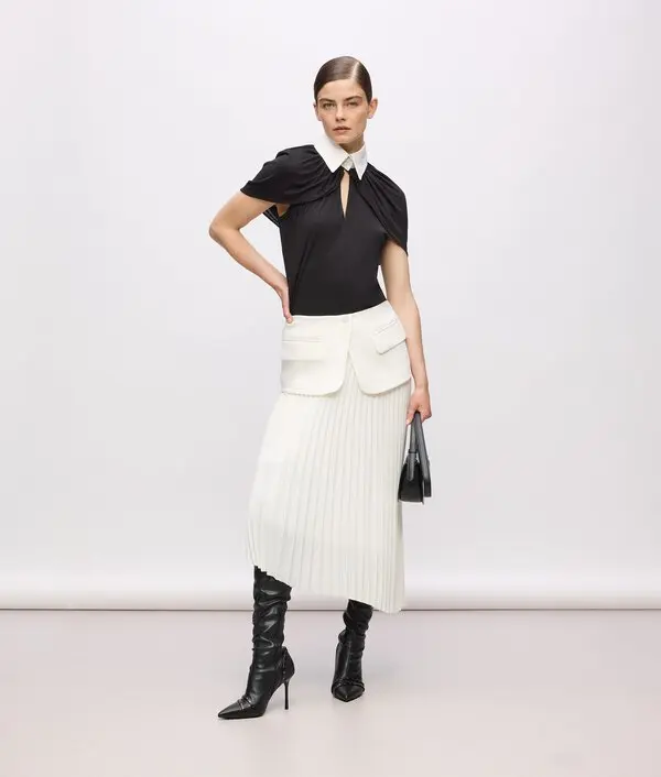 Karl Lagerfeld Cape Top With Pointed Collar