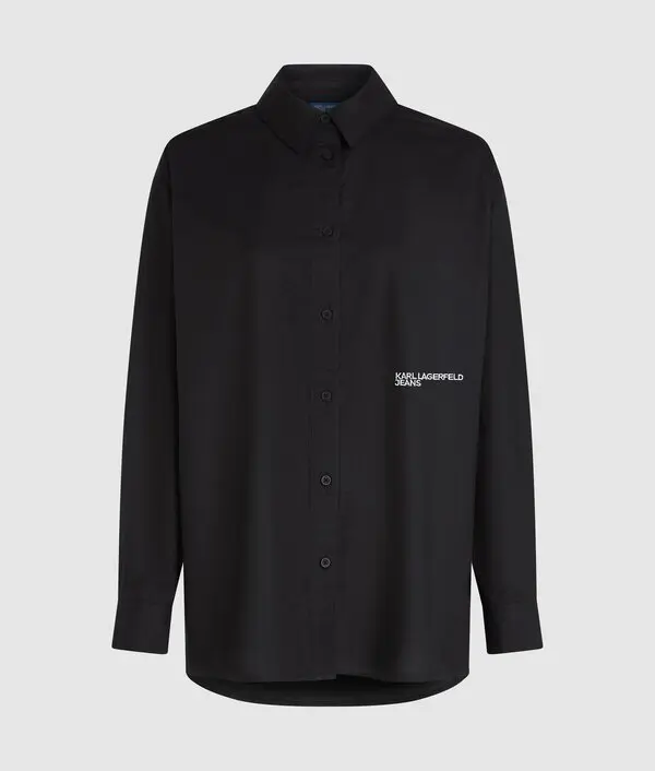 KL JEANS Jeans Oversized Cotton Oxford Shirt - Black