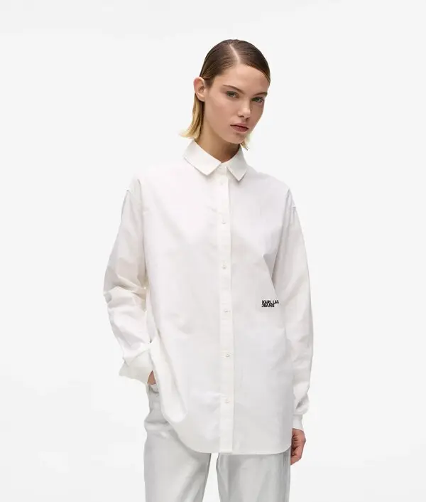 KL JEANS Jeans Oversized Cotton Oxford Shirt - White