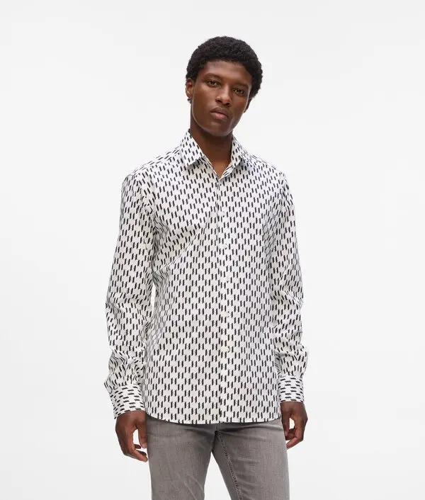 Karl Lagerfeld Monogram Shirt - White/black