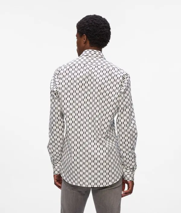 Karl Lagerfeld Monogram Shirt - White/black