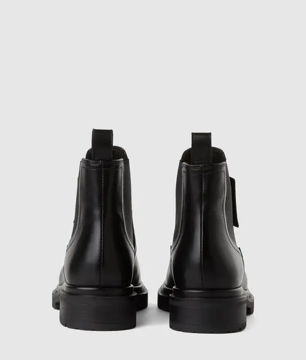 Karl Lagerfeld Goat Skin Leather Chelsea Ankle Boots