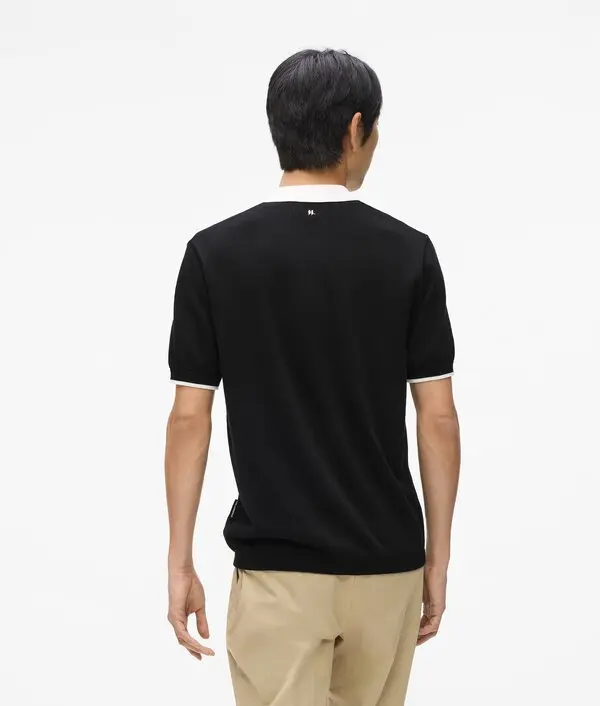 Karl Lagerfeld Contrast Collar Polo Shirt