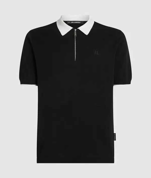 Karl Lagerfeld Contrast Collar Polo Shirt