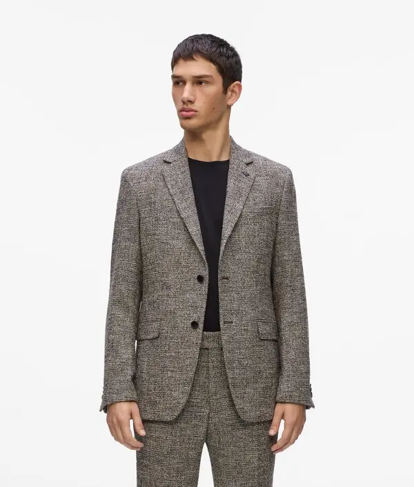 Karl Lagerfeld Tailored Blazer - Black/brow