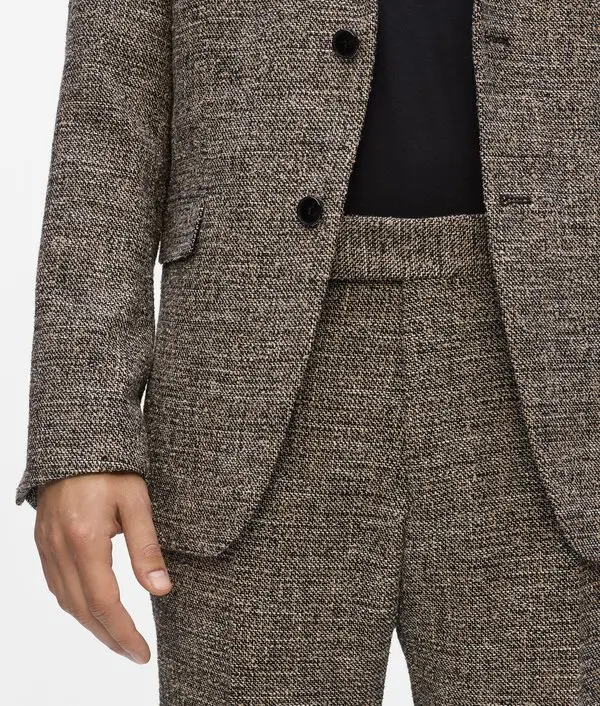 Karl Lagerfeld Tailored Pants In Textured Weave