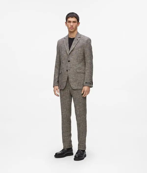 Karl Lagerfeld Tailored Pants In Textured Weave