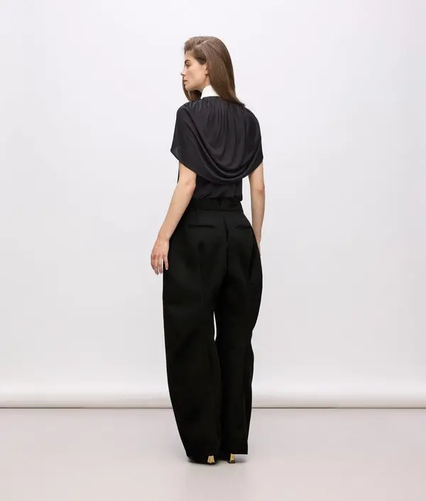 Karl Lagerfeld Studio Voluminous Wool-blend Pants