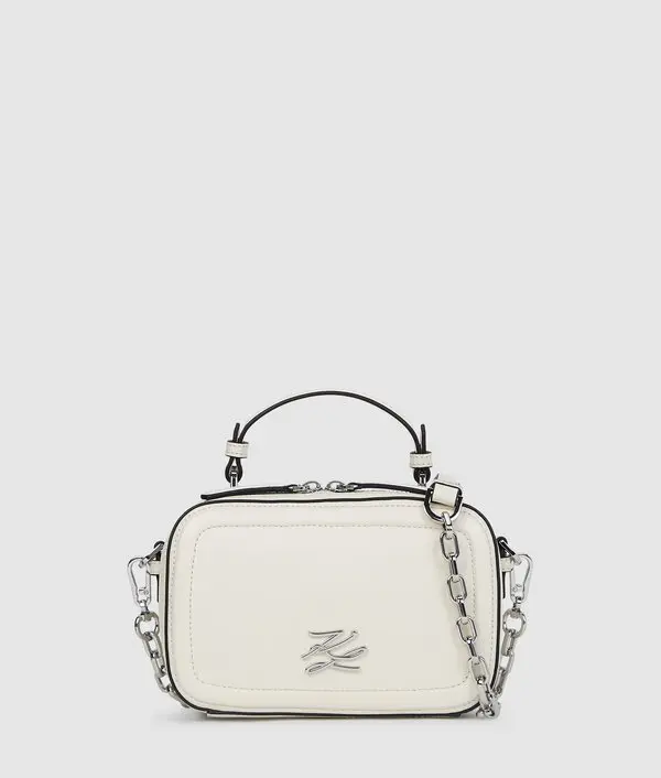 Karl Lagerfeld K/autograph Chain Top Handle Bag - Off White
