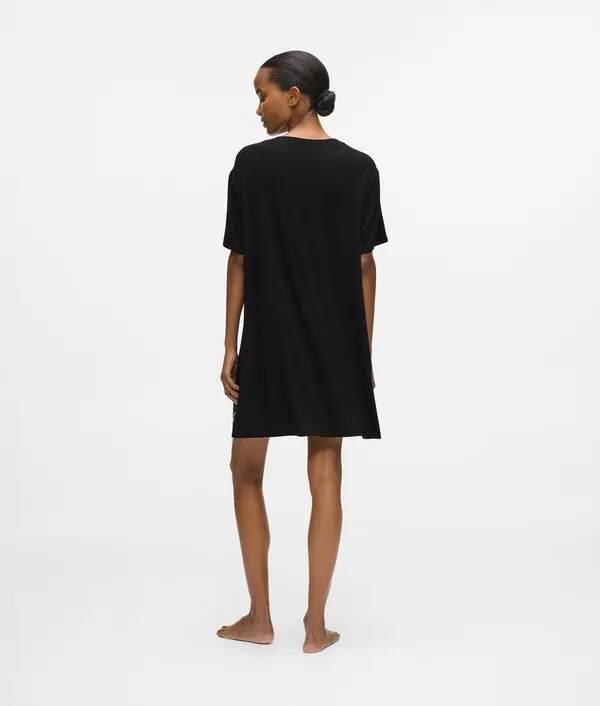 Karl Lagerfeld Viscose Jersey Oversized Pajama Dress