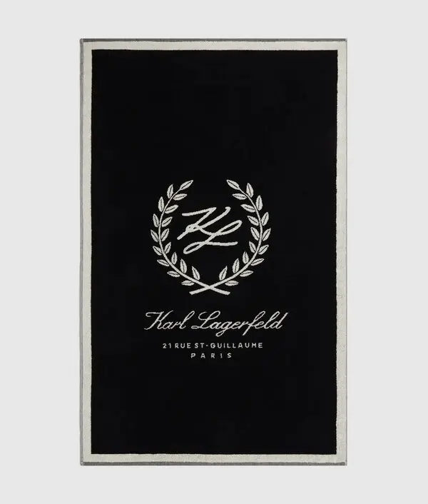 Karl Lagerfeld Crest Beach Towel - Black