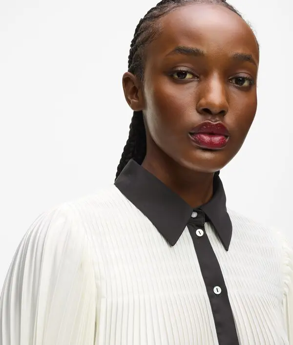 Karl Lagerfeld Pleated Shirt With Contrasting Details