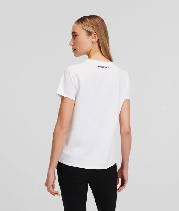 Karl Lagerfeld Organic Cotton Logo T-shirt - White