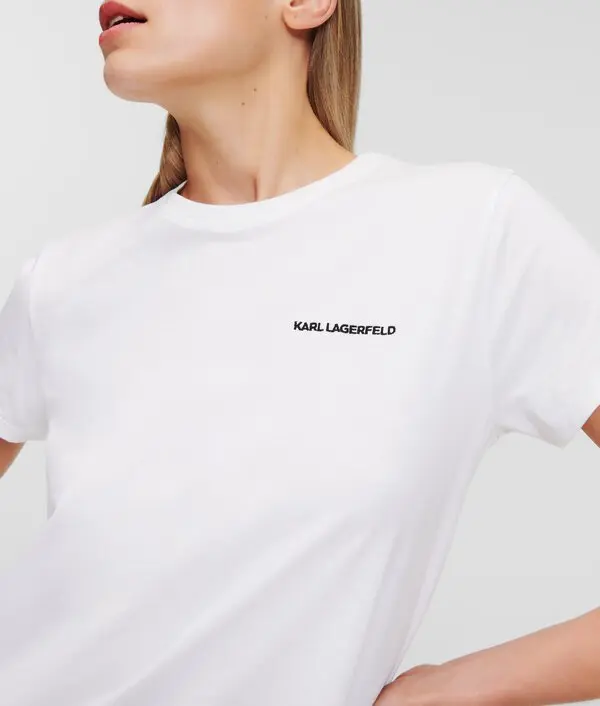 Karl Lagerfeld Organic Cotton Logo T-shirt - White