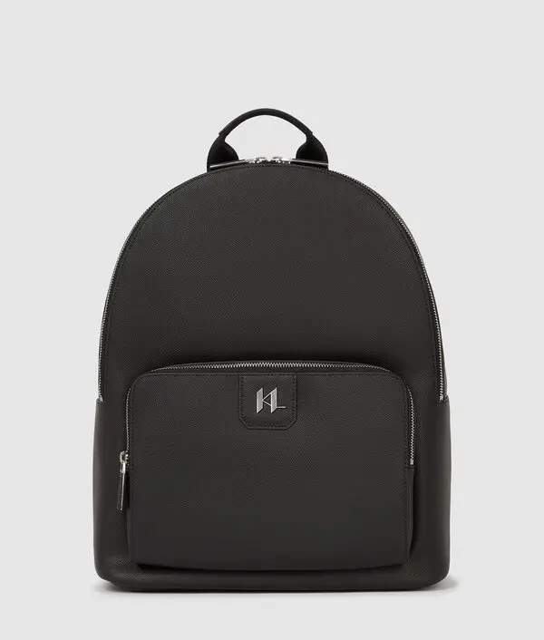 Karl Lagerfeld K/monogram Leather Backpack - Black