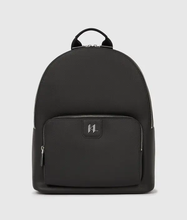 Karl Lagerfeld K/monogram Leather Backpack - Black