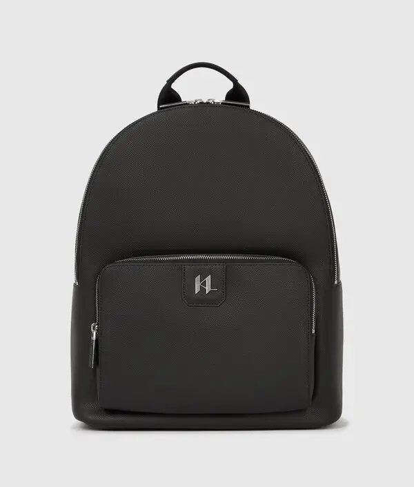 Karl Lagerfeld K/monogram Leather Backpack - Black