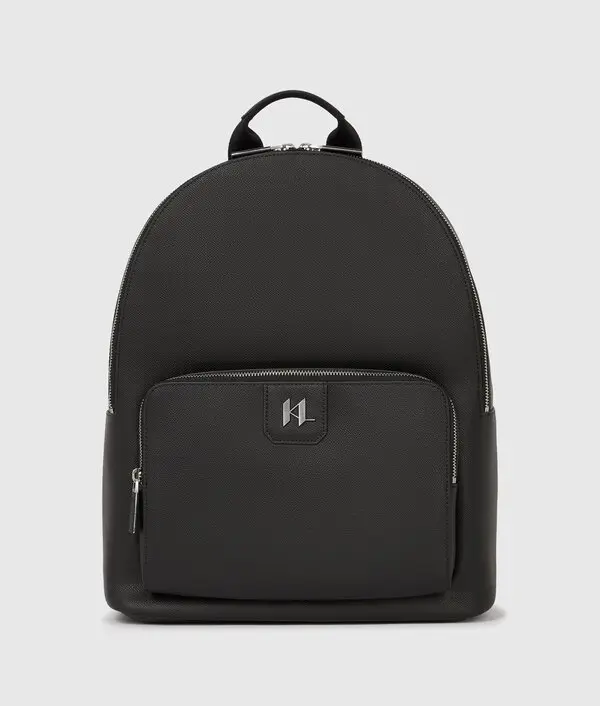 Karl Lagerfeld K/monogram Leather Backpack - Black