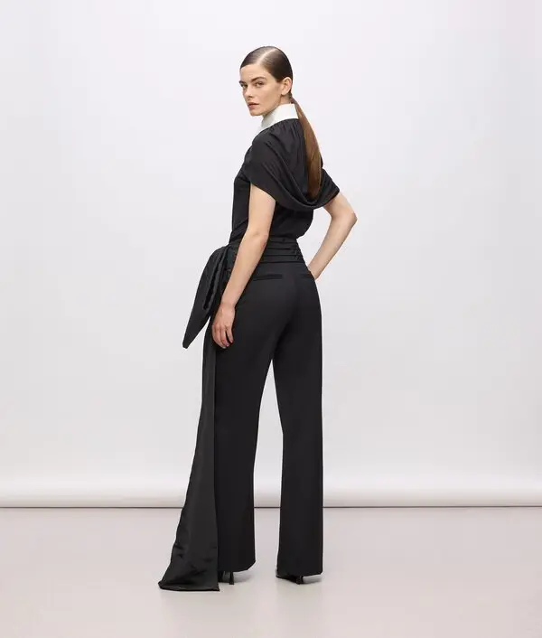 Karl Lagerfeld Studio Bow Detail Tailored Pants