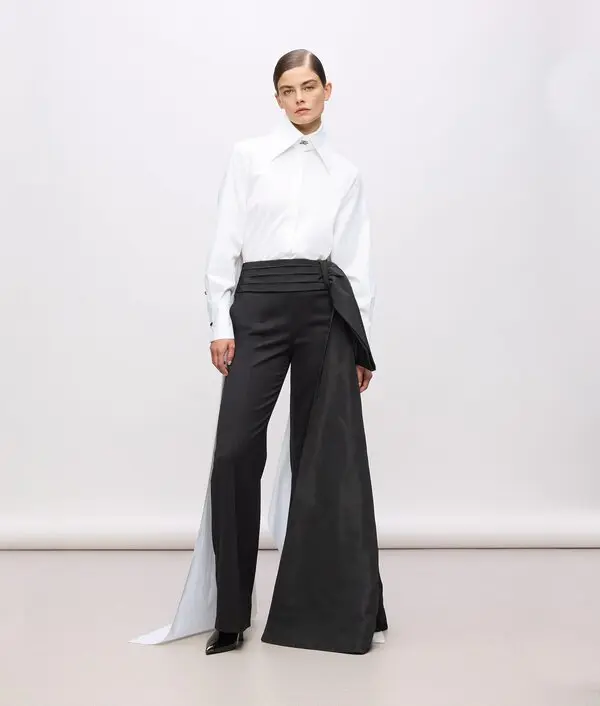 Karl Lagerfeld Studio Bow Detail Tailored Pants