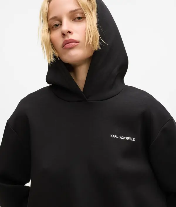 Karl Lagerfeld Logo Tape Cotton-blend Hoodie