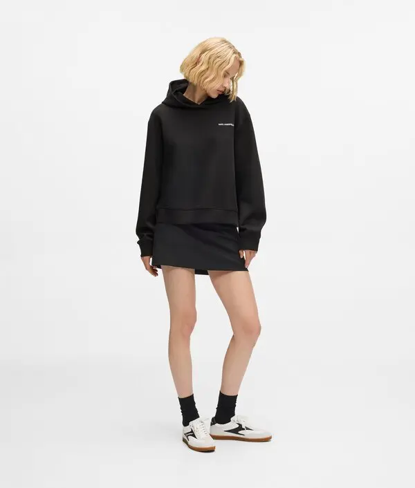 Karl Lagerfeld Logo Tape Cotton-blend Hoodie
