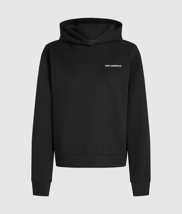 Karl Lagerfeld Logo Tape Cotton-blend Hoodie
