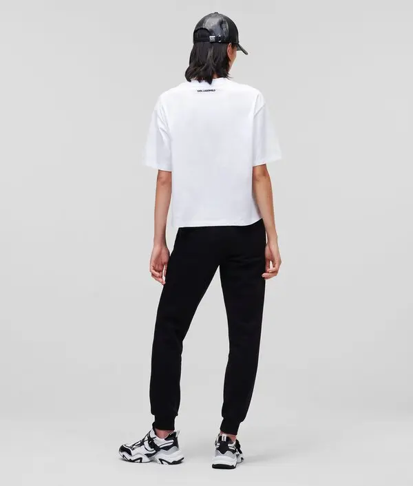 Karl Lagerfeld Oversized Organic Cotton T-shirt With Signature Embroidery