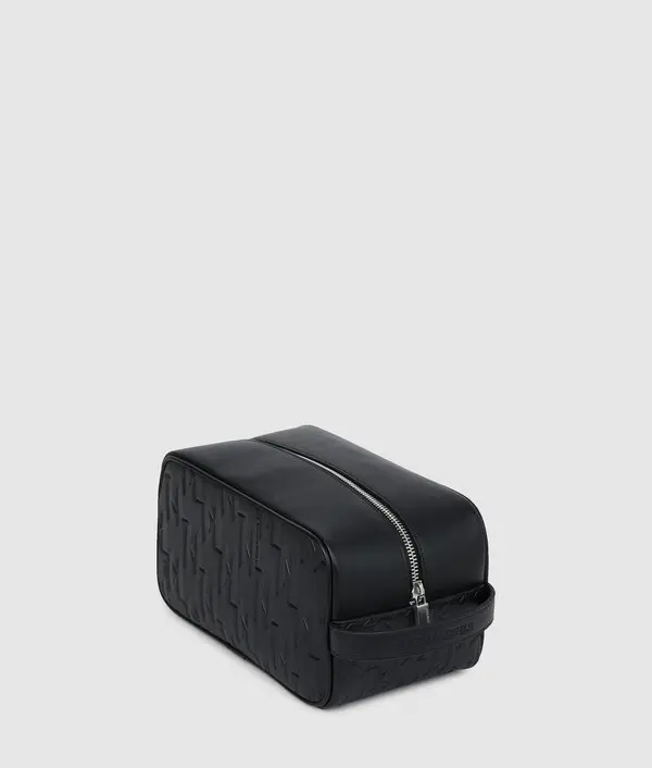 Karl Lagerfeld K/traveller Wash Bag With Embossed Monogram