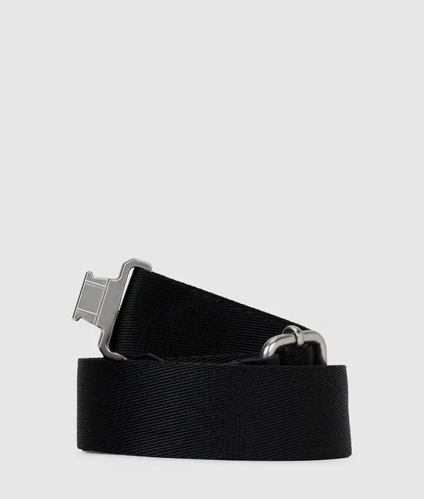 Karl Lagerfeld K/urban Webbing Belt With Kl Monogram Buckle