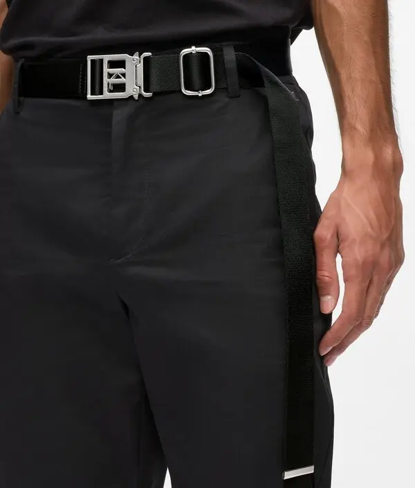 Karl Lagerfeld K/urban Webbing Belt With Kl Monogram Buckle