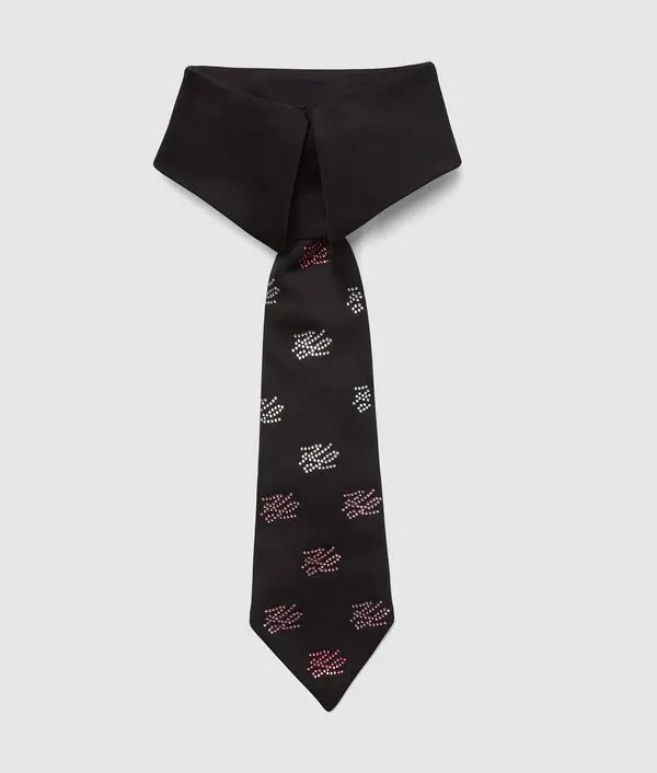 Karl Lagerfeld K/autograph Collar And Tie Set - Black