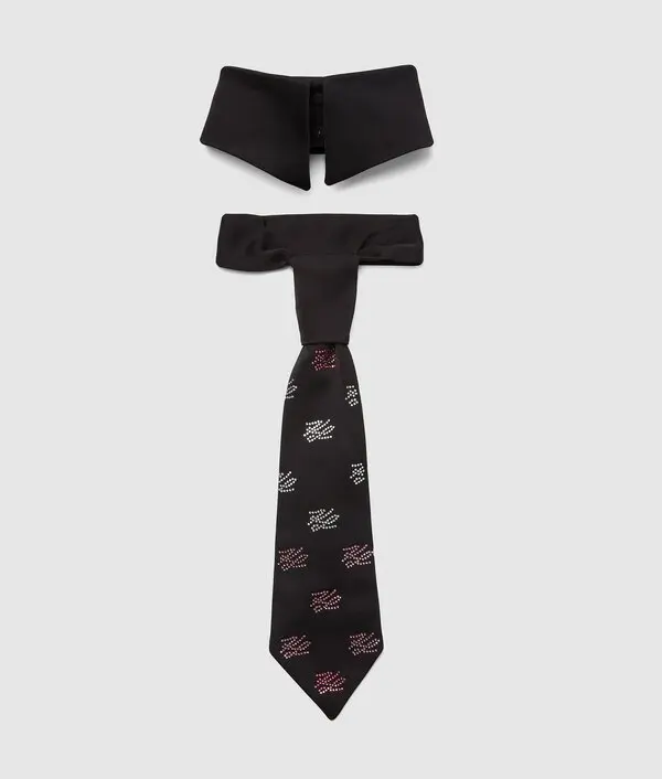 Karl Lagerfeld K/autograph Collar And Tie Set