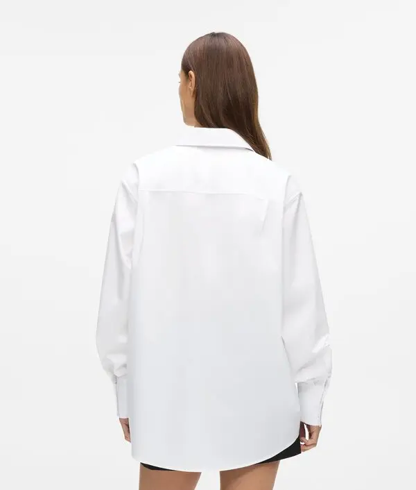 Karl Lagerfeld Signature Embroidered Oversized Shirt