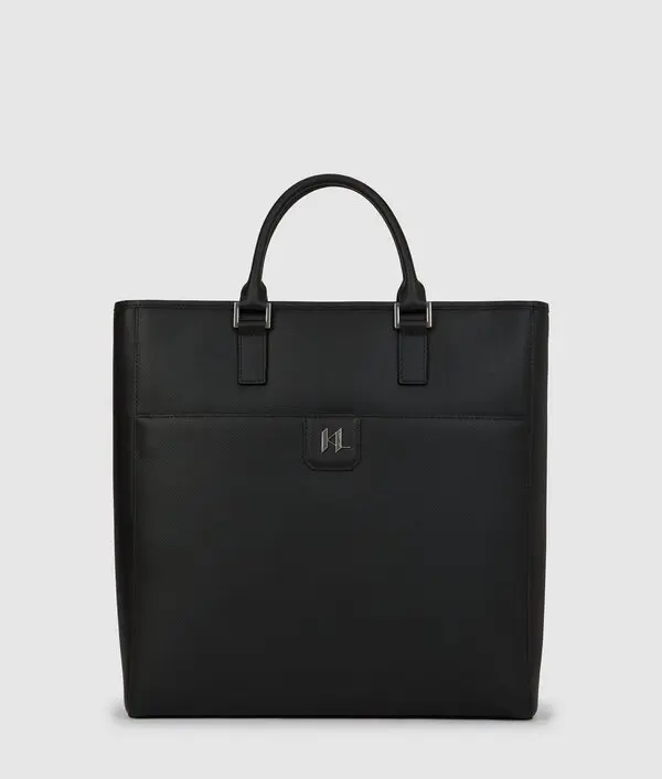 Karl Lagerfeld K/monogram Leather Tote Bag - Black