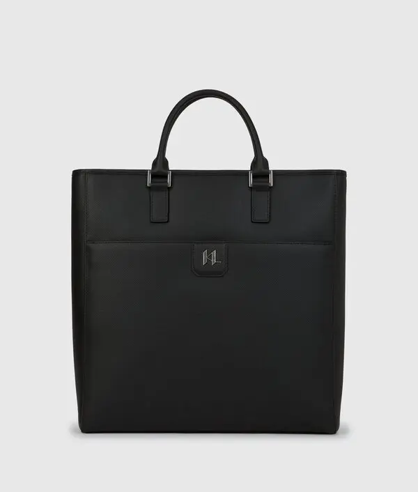 Karl Lagerfeld K/monogram Leather Tote Bag - Black