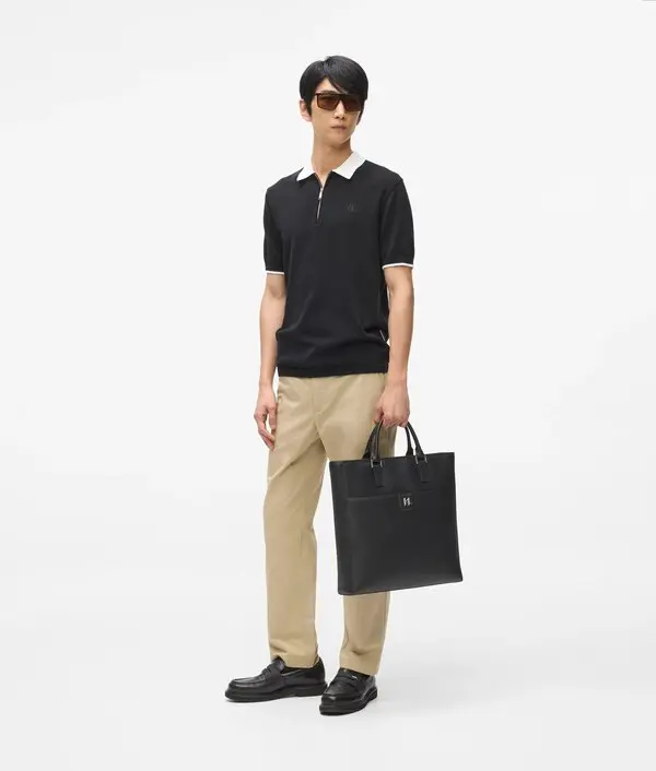 Karl Lagerfeld K/monogram Leather Tote Bag