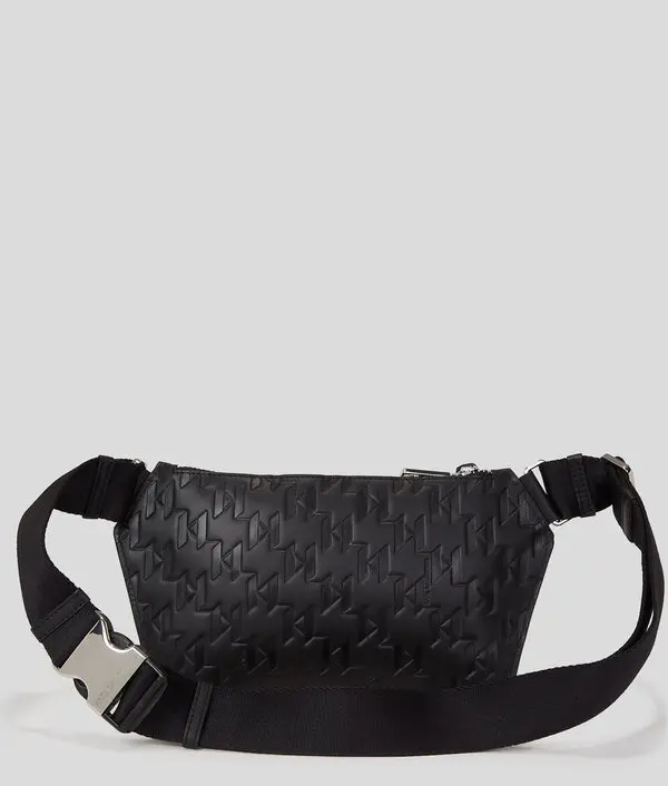 Karl Lagerfeld K/loom Leather Belt Bag - Black