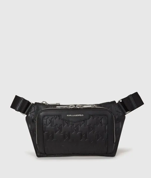Karl Lagerfeld K/loom Leather Belt Bag - Black
