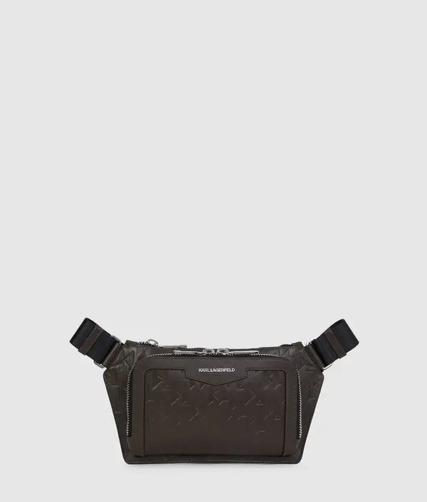 Karl Lagerfeld K/loom Leather Belt Bag - Fudge