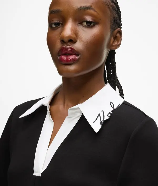 Karl Lagerfeld Signature Collar Jumpsuit